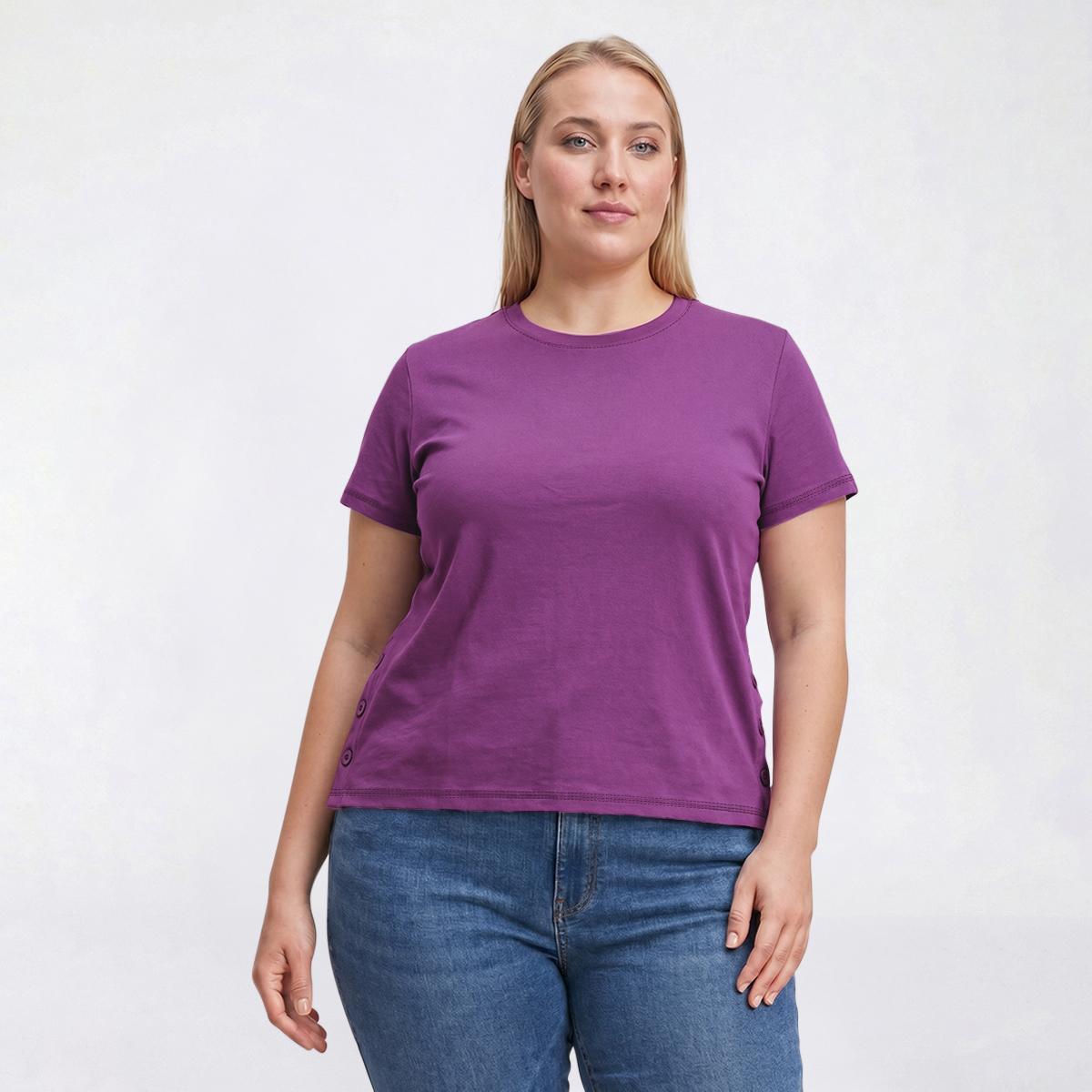 Click here for Plus Size Hasting & Smith Short Sleeve Tee with Si... prices